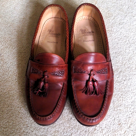 Allen Edmonds | Shoes | Allen Edmonds Maxfield Brown Leather Tassel ...